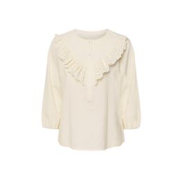 Tchibo - Bluse mit Volantkragen - Damen - Gr. 44 - creme