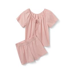 Tchibo - Web-Shorty-Pyjama - Damen - Gr. 40 - wei&szlig;