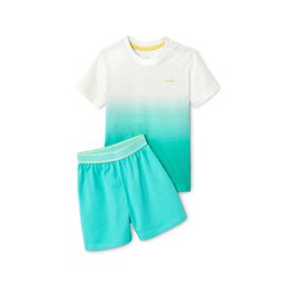 Tchibo - Shorty-Pyjama aus Bio-Baumwolle - Jungen - Gr. 122/128 - t&uuml;rkis/print