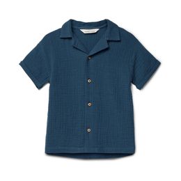Tchibo - Kinder-Musselin-Hemd mit Kragen - Jungen - Gr. 98/104 - blau