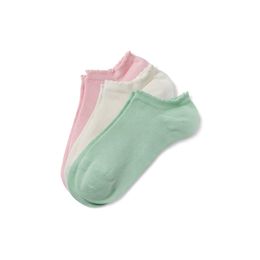 3 Paar Sneakersocken mit Ajour-Muster - Damen - Gr. 39-42 - creme