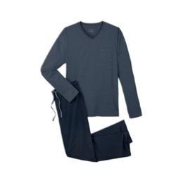 Tchibo - Pyjama - Herren - Gr. M - dunkelblau/gestreift