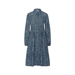 Tchibo - Florales Hemdblusenkleid - Damen - Gr. 42 - dunkelblau/gebl&uuml;mt