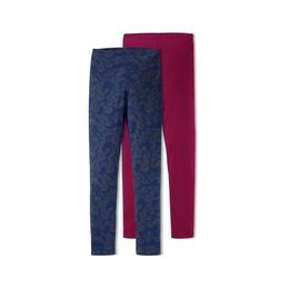 Tchibo - 2 Leggings - M&auml;dchen - Gr. 122/128 - dunkelblau