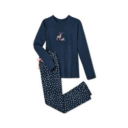 Tchibo - Pyjama - Damen - Gr. S - dunkelblau/print
