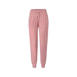 Tchibo - Jersey-Relaxhose - Damen - Gr. S - wei&szlig;/gepunktet