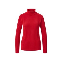 Tchibo - Gerippter Rollkragenpullover - Damen - Gr. S - rot
