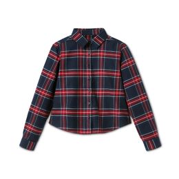 Tchibo - Flanellbluse - M&auml;dchen - Gr. 170/176 - dunkelblau/kariert