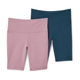 Tchibo - 2 Kinder-Sport-Radlershorts - M&auml;dchen - Gr. 122/128 - lila