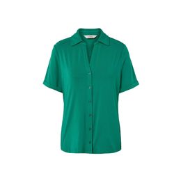Tchibo - Blusenshirt mit Knopfleiste - Damen - Gr. L - smaragdgr&uuml;n