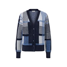 Tchibo - Grobstrick-Cardigan - Damen - Gr. M - creme/kariert