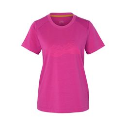 Tchibo - Outdoor-T-Shirt - Damen - Gr. S - pink/print