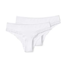 Tchibo - 2 Brazilslips - Damen - Gr. S - wei&szlig;