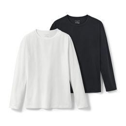 Tchibo - 2 Langarm-Unterhemden - Herren - Gr. Xl/7 - schwarz