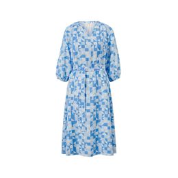 Tchibo - Bedrucktes Webkleid - Damen - Gr. 46 - blau/print