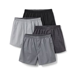 Tchibo - 4 Web-Boxershorts - Herren - Gr. Xxl/8 - anthrazit/kariert