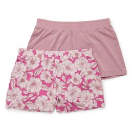 Tchibo - 2 Shorts - Damen - Gr. XL - rosa/gebl&uuml;mt