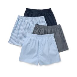 Tchibo - 4 Web-Boxershorts - Herren - Gr. S/4 - schwarz/gestreift