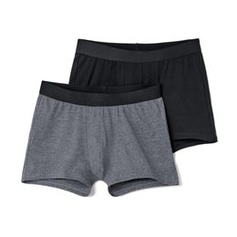 Tchibo - 2 Slipboxer - Herren - Gr. L/6 - schwarz/gestreift