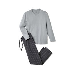Tchibo - He. Pyjama - Herren - Gr. S - dunkelgrau/kariert