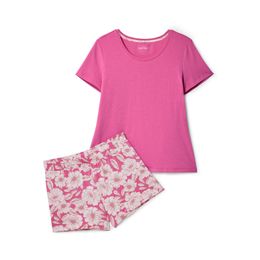 Tchibo - Shorty-Pyjama-Set - Damen - Gr. S - pink/print