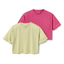 Tchibo - 2 Kinder-Sportshirts - M&auml;dchen - Gr. 122/128 - hellgr&uuml;n