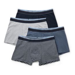 Tchibo - 4 Slipboxer - Herren - Gr. L/6 - dunkelblau/gestreift