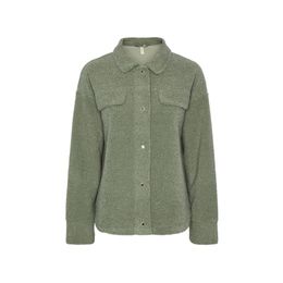Tchibo - Teddy-Overshirt - Damen - Gr. 38 - gr&uuml;n