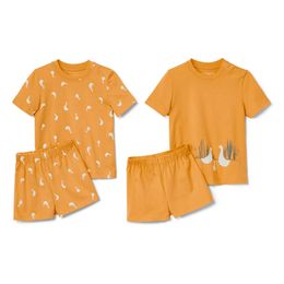 Tchibo - 2 Kleinkind-Pyjamas - Gr. 98/104 - gelb
