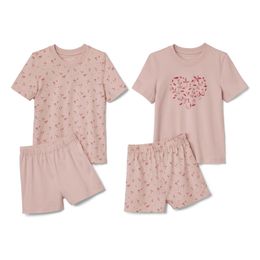 Tchibo - 2 Kleinkind-Pyjamas - Gr. 122/128 - rosa