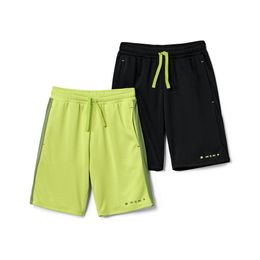 Tchibo - 2 Kinder-Sportshorts - Gr. 170/176 - hellgr&uuml;n