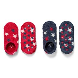 Tchibo - 2 Paar Kinder-Hausschuhslippersocken - Kinder - Gr. 35-38 - dunkelblau