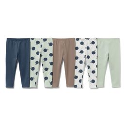 Tchibo - 5 Baby-und-Kleinkind-Leggings - Kinder - Gr. 122/128 - blau