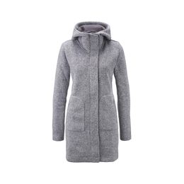 Tchibo - Kapuzen-Strickfleecemantel - Damen - Gr. M - grau