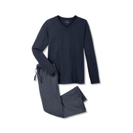 Tchibo - Pyjama - Herren - Gr. M - dunkelblau/kariert