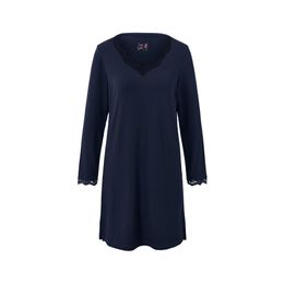 Tchibo - Nachthemd mit Spitzenbesatz - Damen - Gr. XL - dunkelblau