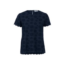 Tchibo - Blusenshirt mit Lochstickerei - Damen - Gr. 46 - dunkelblau