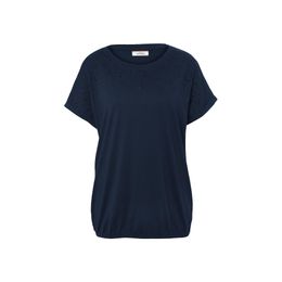 Tchibo - Kurzarmshirt mit Stickerei - Damen - Gr. XXL - dunkelblau