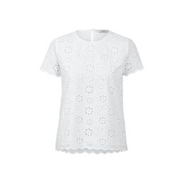Tchibo - Blusenshirt mit Lochstickerei - Damen - Gr. 46 - wei&szlig;