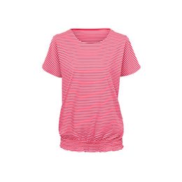 Tchibo - Kurzarmshirt - Damen - Gr. L - wei&szlig;/gestreift