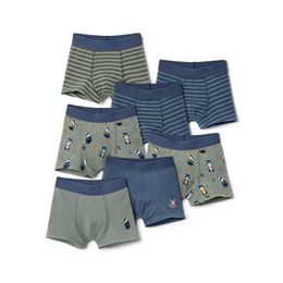 Tchibo - 7 Jungen-Slipboxer - Jungen - Gr. 110/116 - olivgr&uuml;n/gestreift