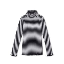 Tchibo - Rollkragenshirt - M&auml;dchen - Gr. 146/152 - schwarz/gestreift