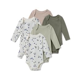Tchibo - 5 Baby-Langarmbodys - Baby - Gr. 74/80 - mintgr&uuml;n