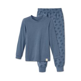 Tchibo - Pyjama - Gr. 98/104 - blau/print