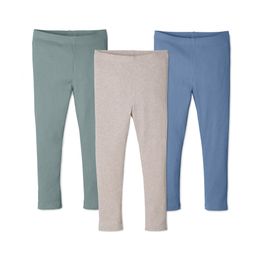 Tchibo - 3 Baumwoll-Leggings - Baby - Gr. 62/68 - hellgr&uuml;n