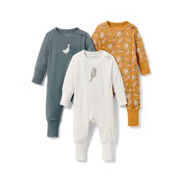 Tchibo - 3 Baby-Pyjamas - Baby - Gr. 86/92 - khaki