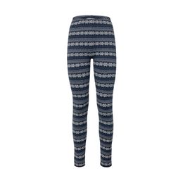 Tchibo - Kuschelige Norweger-Leggings - Damen - Gr. XL - dunkelblau/print