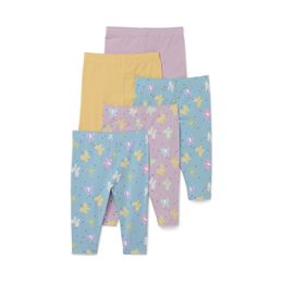 Tchibo - 5 Kinder-Leggings - M&auml;dchen - Gr. 98/104 - blau/print