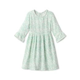 Tchibo - Baumwoll-Webkleid - M&auml;dchen - Gr. 98/104 - wei&szlig;/print