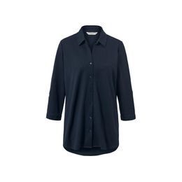 Tchibo - Piqu&eacute;-Jerseybluse - Damen - Gr. 38 - dunkelblau